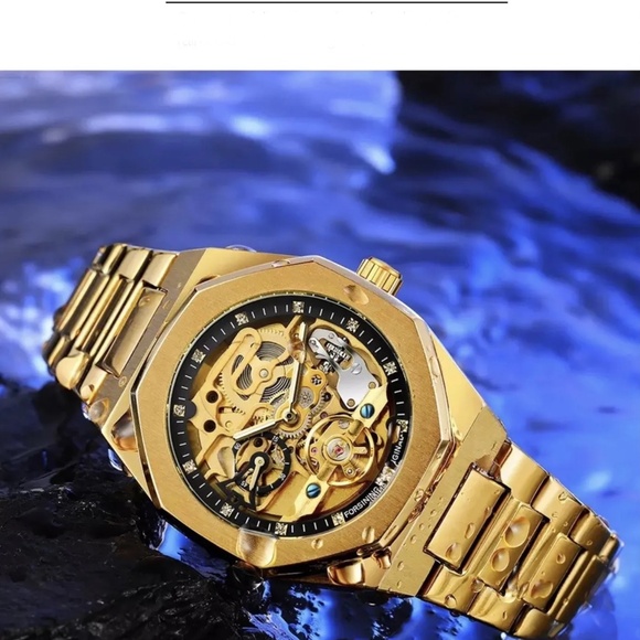 Forsining | Accessories | Mens Skeleton Mechanical Luminous Luxury ...